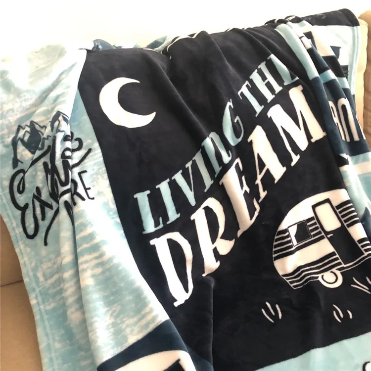 Wholesale My Dream Printed Flannel Fleece Custom Branded Designer ...