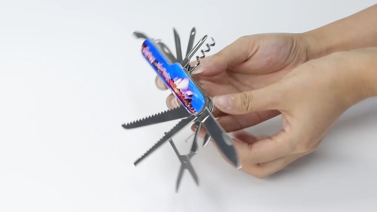 Wooden Swiss Keychain Knife Multitool Multifunct Pocket Knives Multi ...