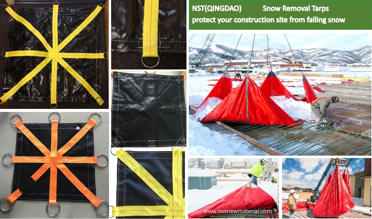 Heavy Duty Webbing 1000d PVC Coated Vinyl Tarpaulin Snow Quick Removal ...