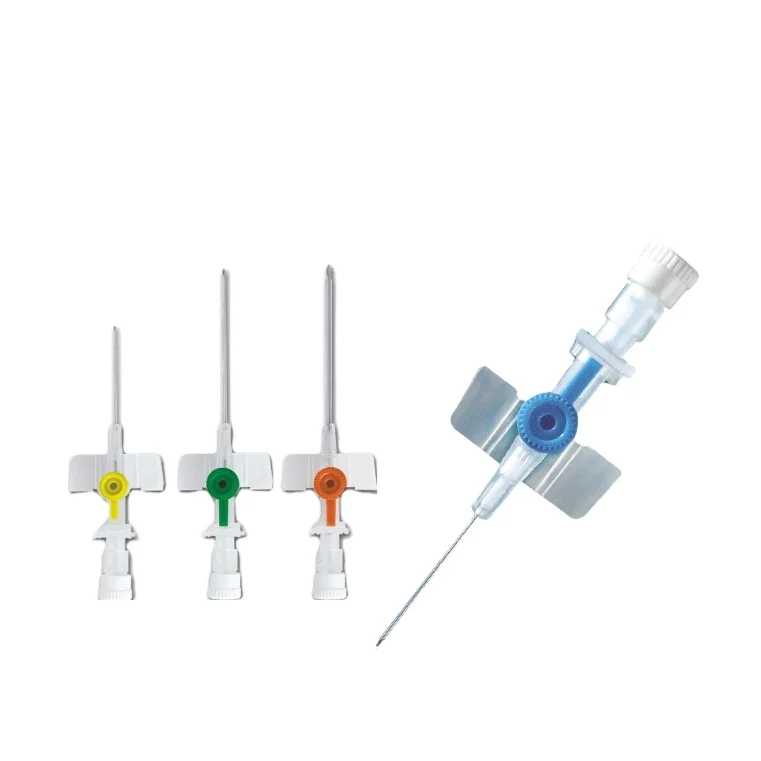 Medical Iv Cannual Butterfly Intravenous Catheter With Port And Needle ...