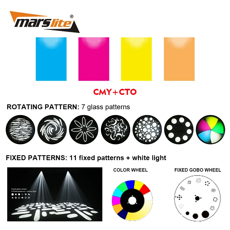 Marslite 500w Led 3in1 Bsw Beam Spot Wash Cto Cmy Moving Head Light Pro Theatre Teletorium Stage ...