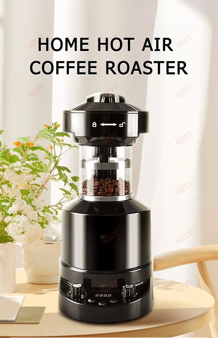 100G Baking Bin Electric Hot Air Home Coffee Bean Roaster Machine Cocoa ...