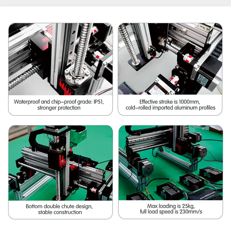 Cartesian Robot XYZ Stage Positioning Rail Guide System