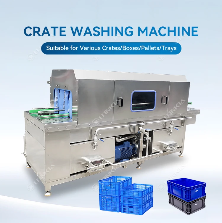 High Pressure Baking Plastic Tray Crate Box Cleaning Drying Machine ...