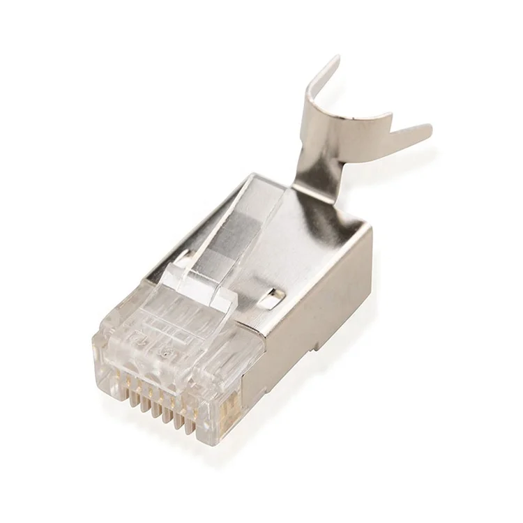 Cat5e Cat6 Cat7 Rj45 Connector For Stranded Solid Network Cable 8p8c Gold Plated Rj45 Plug With ...