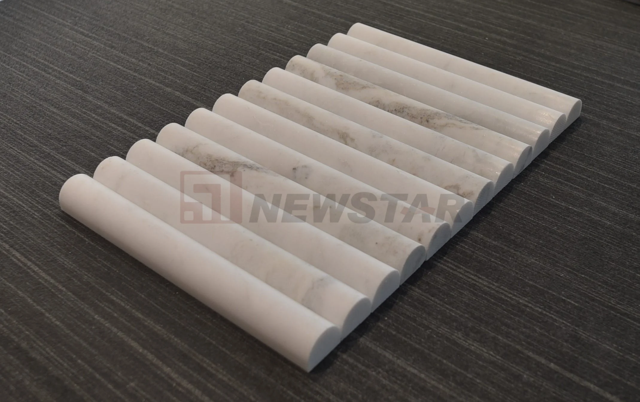 Newstar Curve Fluted Marble Tiles Fireplace Island Decorative Mosaic ...