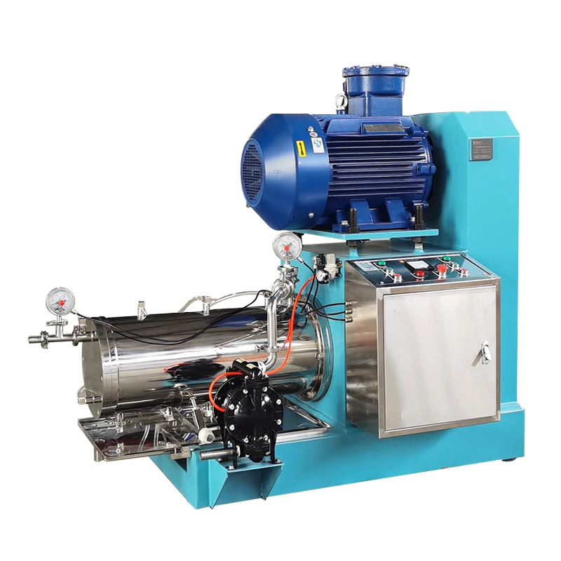 50L Large flow pin type solvent based paints horizontal bead mill ...