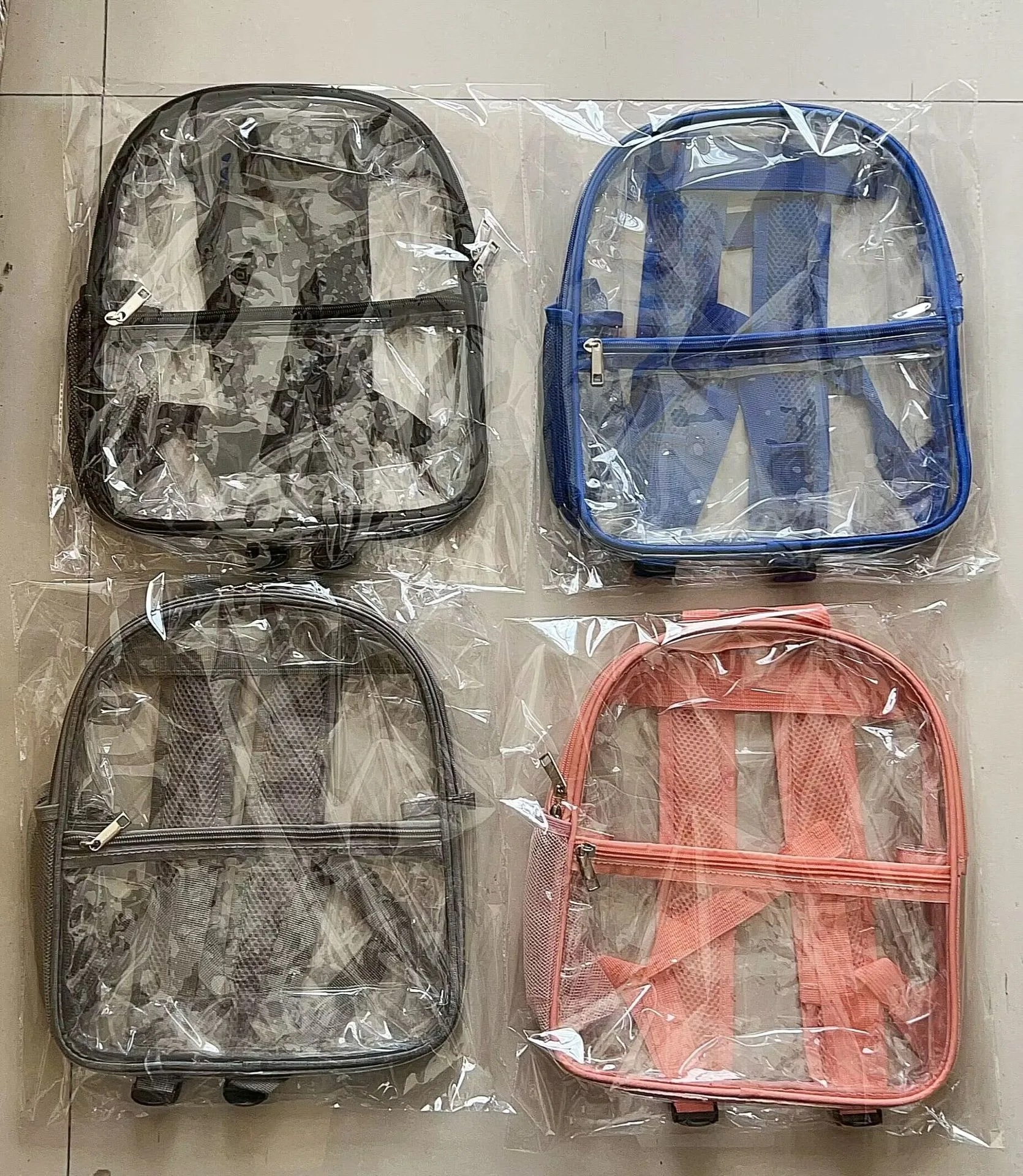 Pvc Clear Backpacks Target Stadium Approved Waterproof Transparent Clear Plastic Book Bags For ...