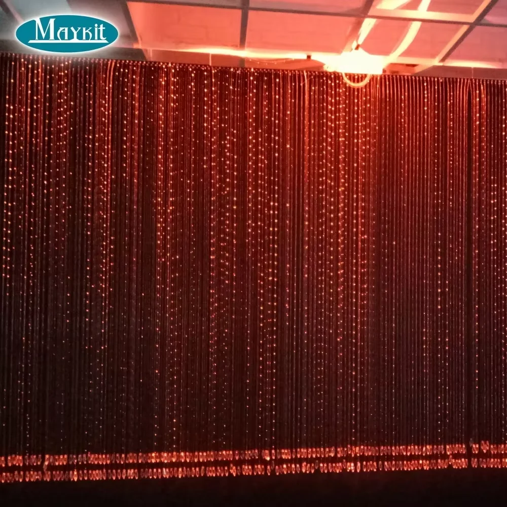 LED Fiber Optic Waterfall Light Curtain for Ceiling Decor