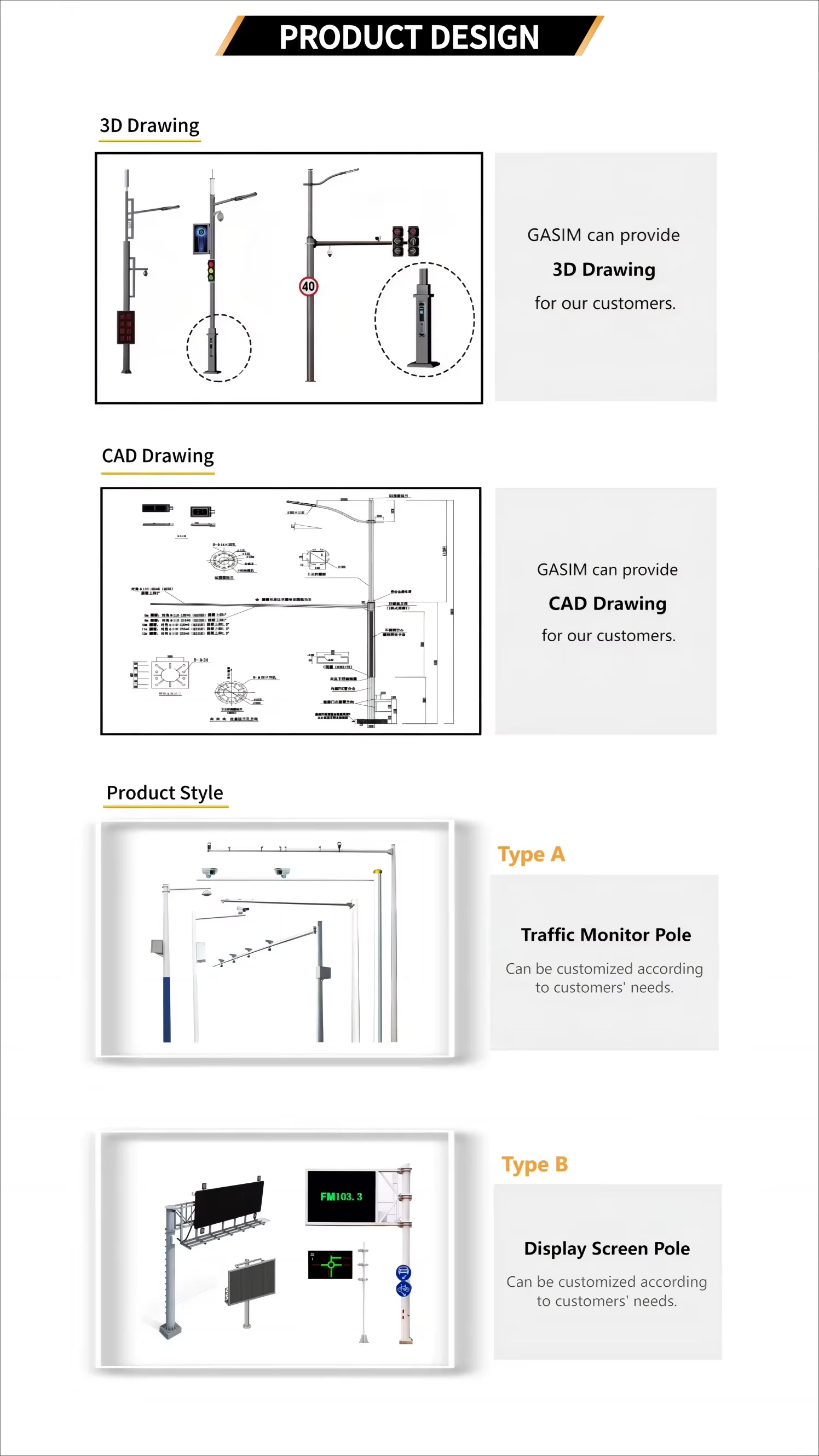 LED Induction Screen Poles - Durable Steel Advertising Frames