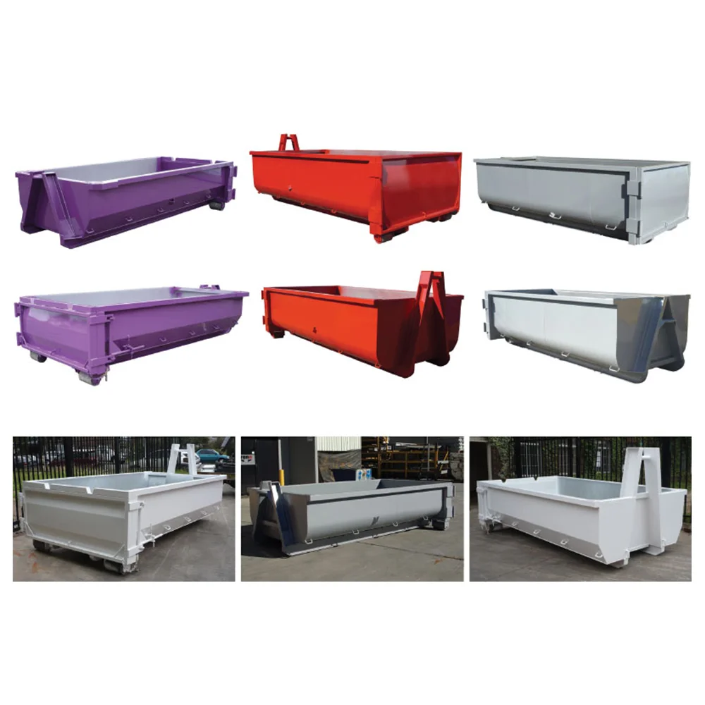 HOOK LIFT MINI ROLLED SIDES Industrial recycling waste bin Roll On Roll ...
