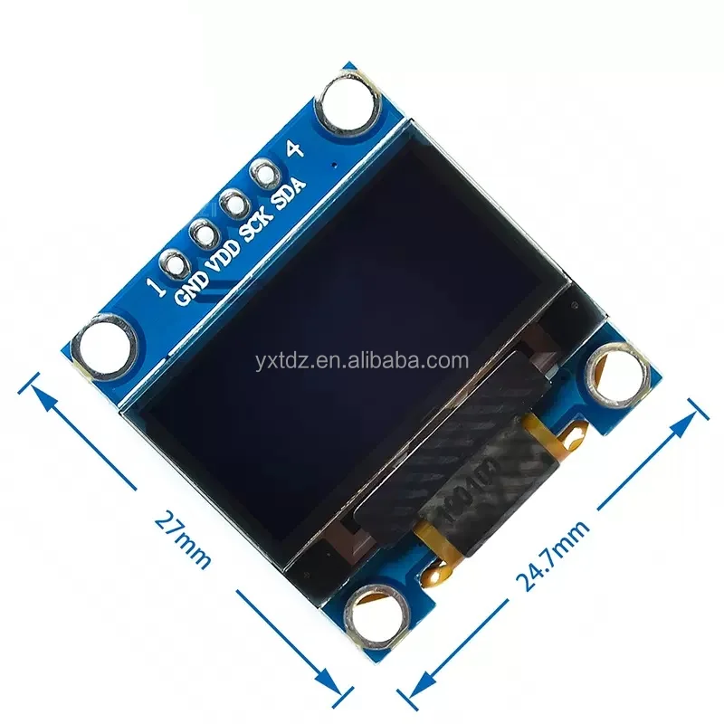 YIXINTAI 0.96" 128X64 White Blue OLED Display Module - ODM Compatible