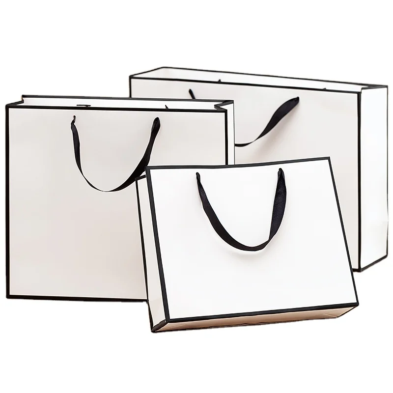 Custom Packaging Shopping Bag With Logos Embossing And Logo Gold Foil ...