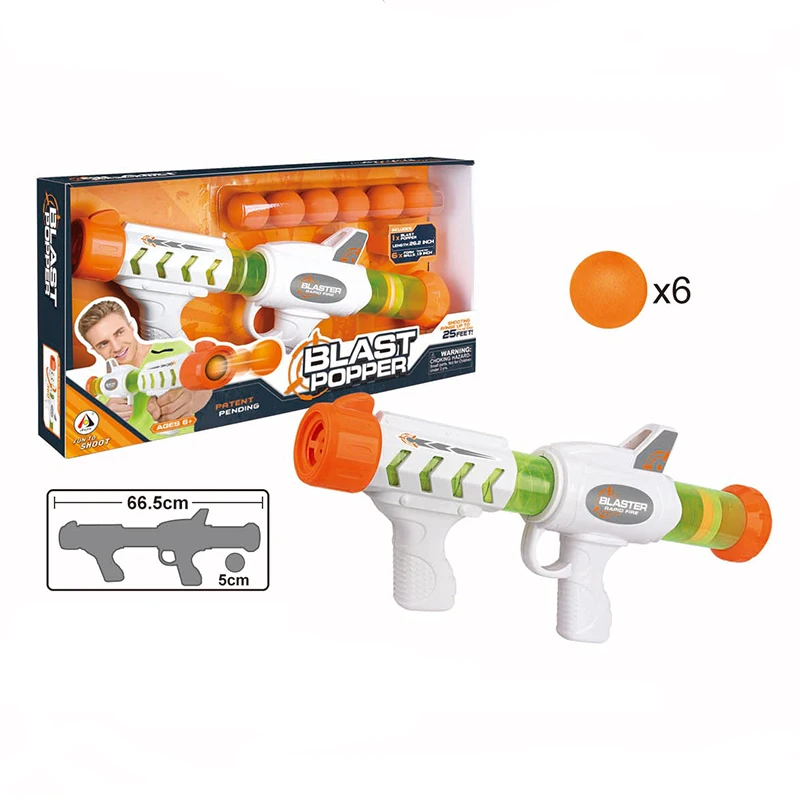 Air Powered Shooter Battle Game Toy - EVA Foam Ball Gun