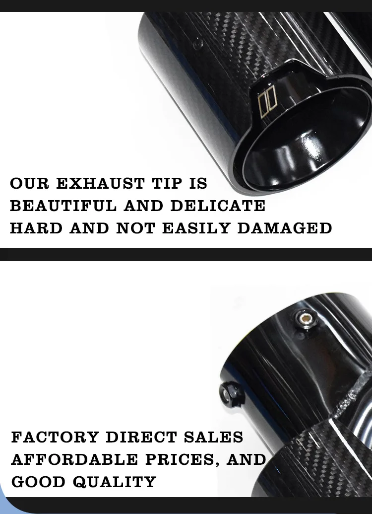 DEX Car Exhaust Tips for BMW M240, M340, M440 - All Black Carbon