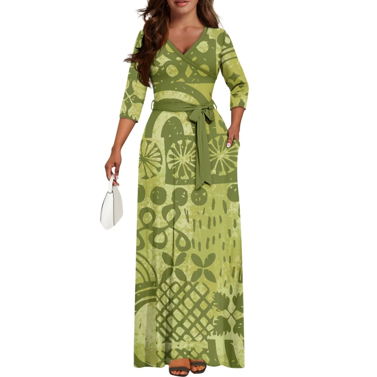 Polynesian Samoan Tattoo Design Plus Size Women Long Dress 2024 Hot ...