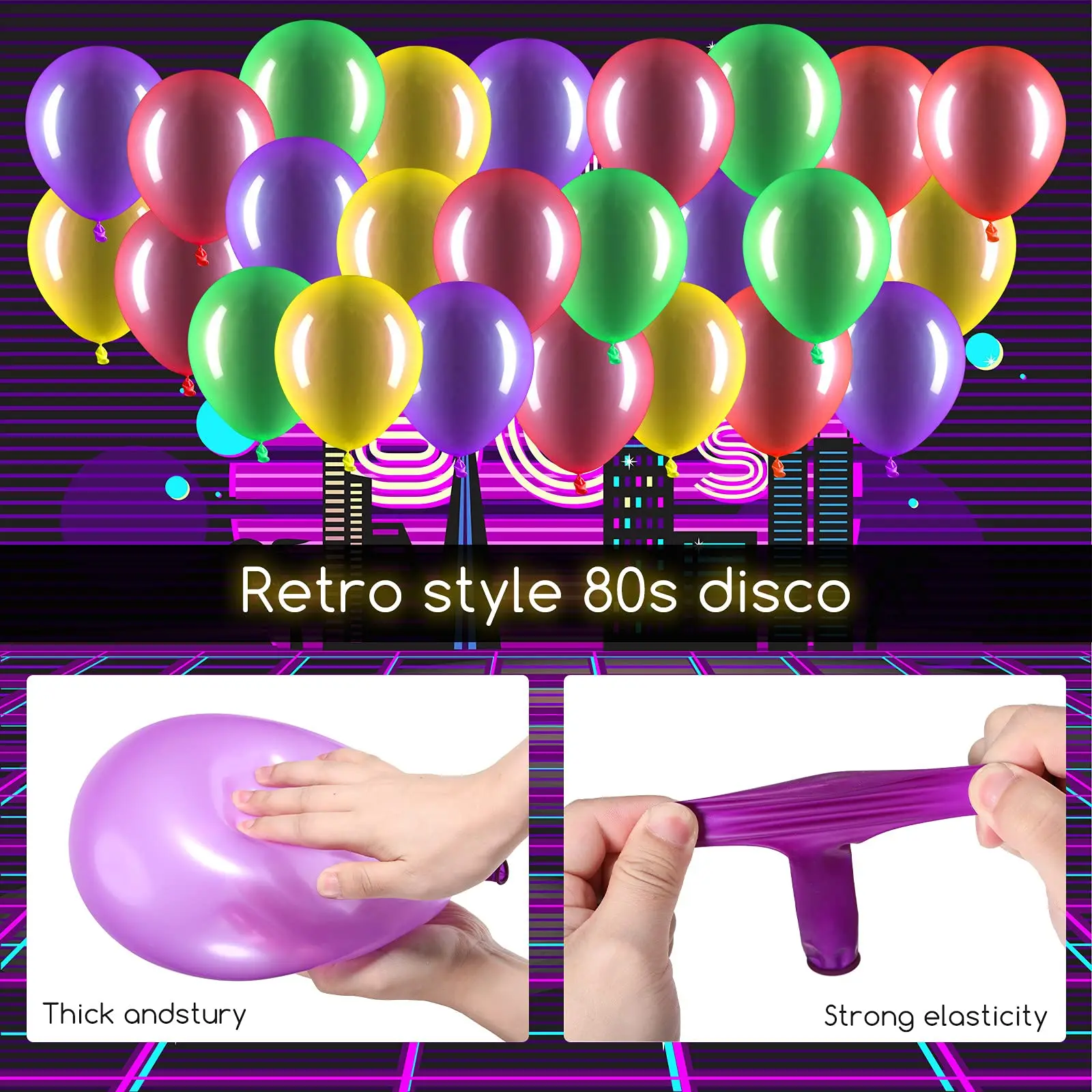 12inch UV Neon Balloons - Perfect for Party Decorations