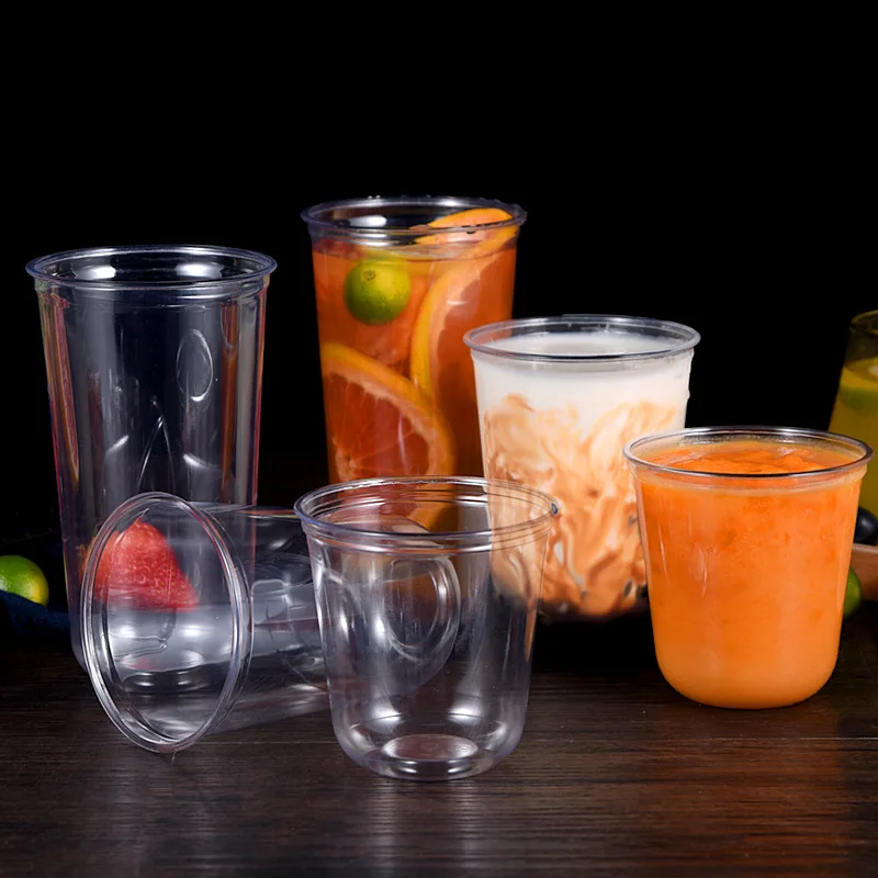 Custom Most Popular Disposable Cold Drink Cups Clear U Shape Plastic ...