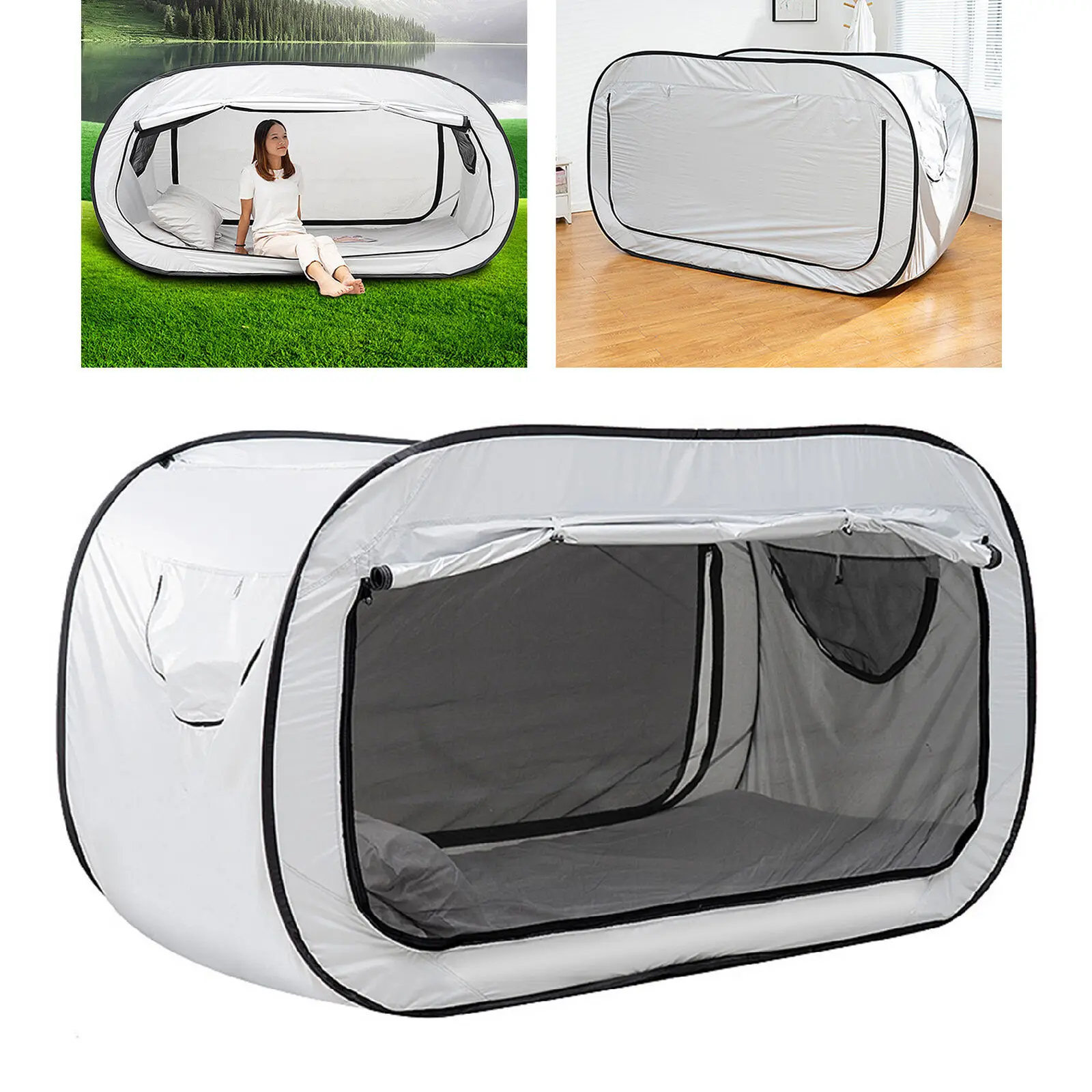 Indoor Bed Tent Polyester Privacy Pop Bed Tent Enclosed for Camping ...