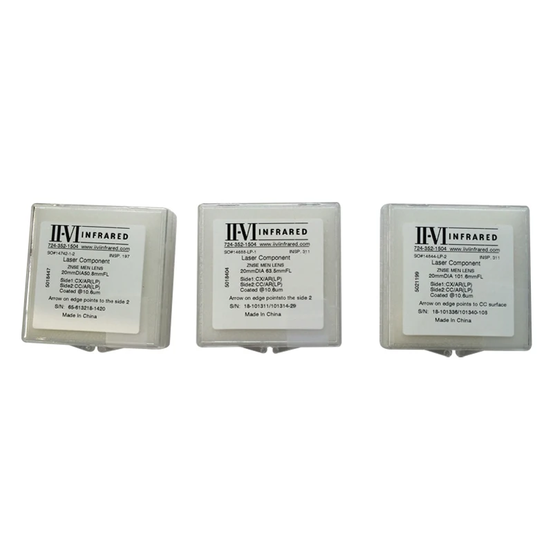 II-VI Infrared Laser Component ZNSE MEN LENS 20mm Diameter