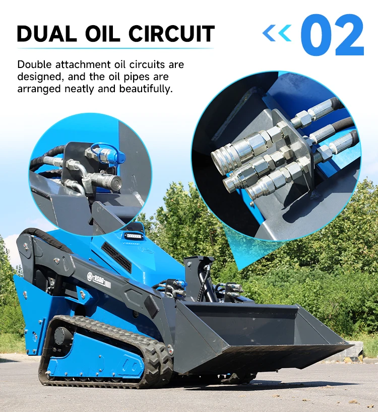 Free Shipping Diesel Loaders China Mini Tracked Sliding Skidsteer Front ...