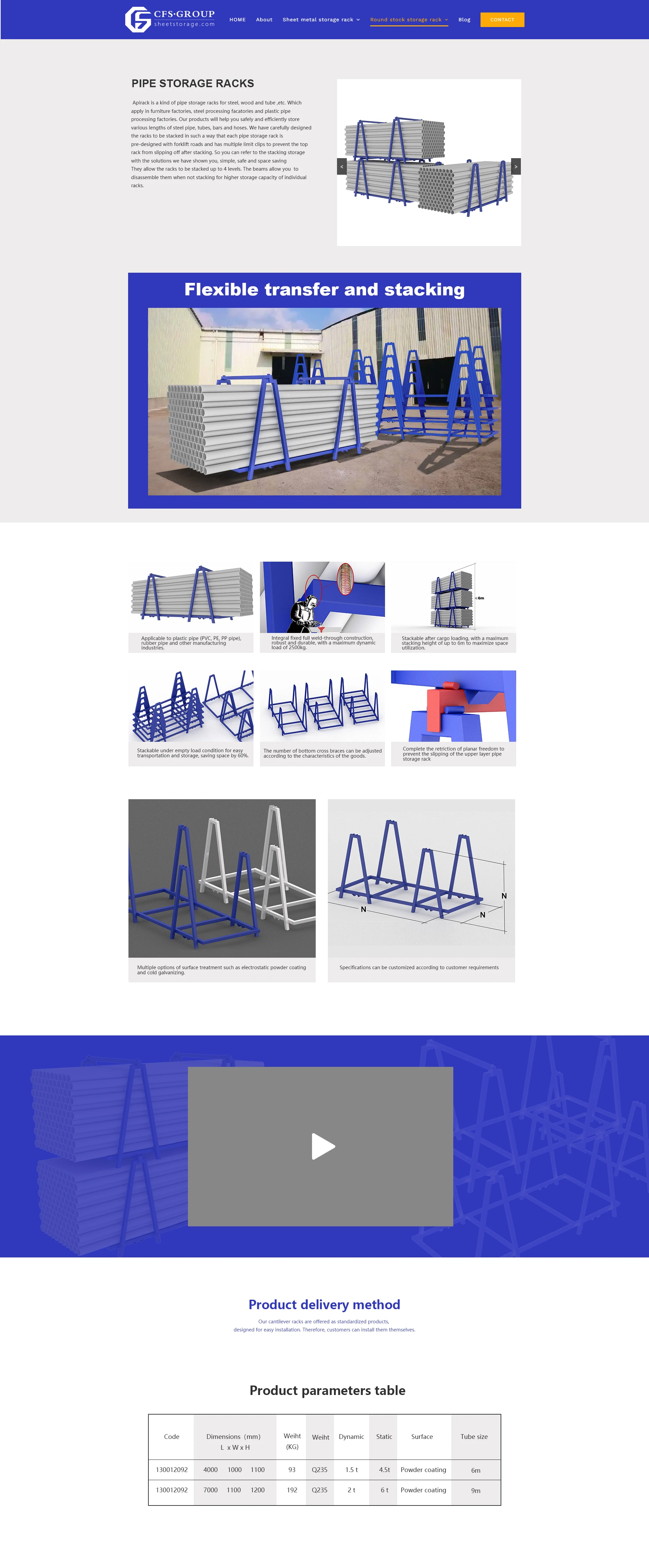 CHAIRBORNE Warehouse Steel Pipe Storage Collapsible Stacking Tire ...