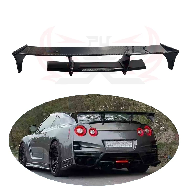 Carbon Fiber Ts Style Rear Trunk Wing Spoiler For Nissan Gtr R35 Rear ...