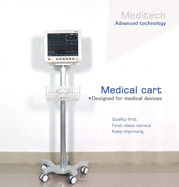 High Quality Portable Hospital Patient Monitor Trolley Stand Monitor ...