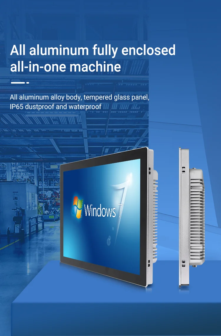 Waterproof Ip65 Fanless Industrial Aio Pc 10.4 12.1 15 17 19 Inch Linux ...