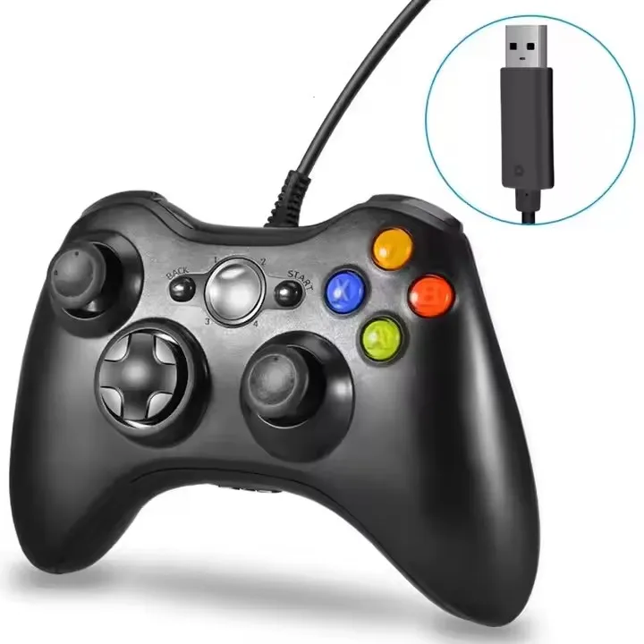 ABS Play Game Joystick Manette USB Wired JoyPad Gamepad for Xbox 360 ...