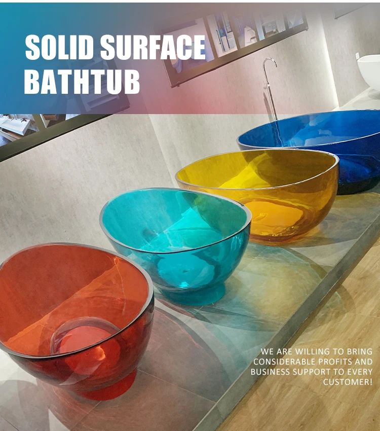 New Design Acrylic Resin Transparent Bathtub Bathroom New Trend ...
