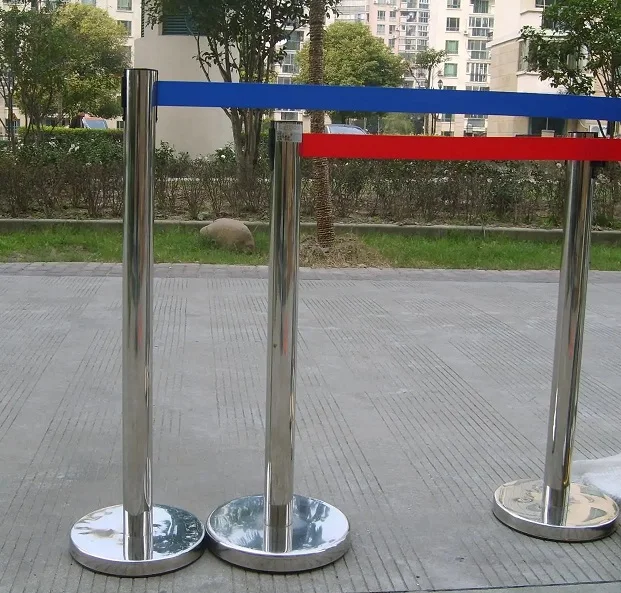 Factory Price Stainless Steel Stanchion Pole Crowd Safety Isolation ...