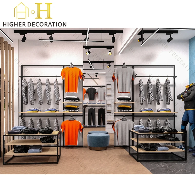 Retail Men Clothes Shop Counter Design for Garment Store Men's Clothing ...