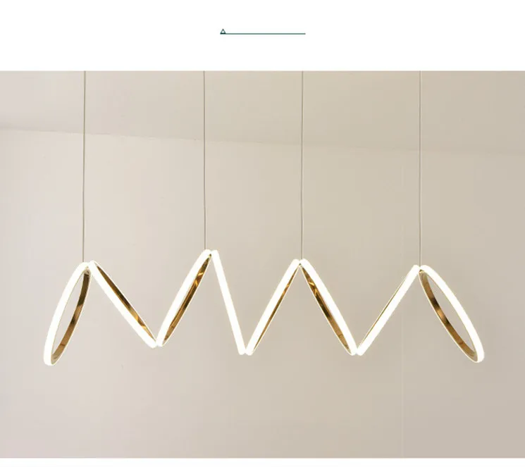 Restaurant Simple Modern Light Luxury Chandelier Long Bar Bar Ring ...