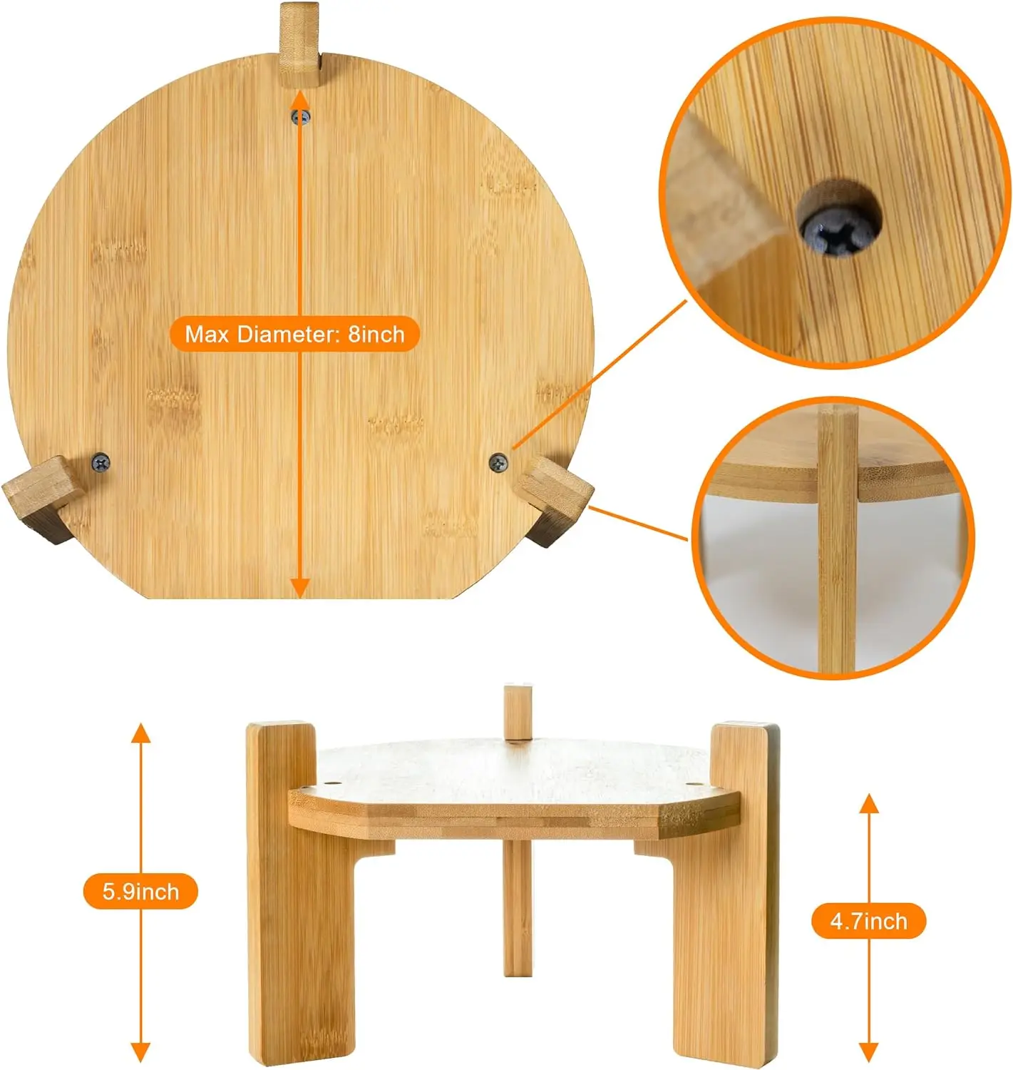 Wooden Beverage Dispenser Stand Bamboo Drink Dispenser Stand Fits 6-8 ...