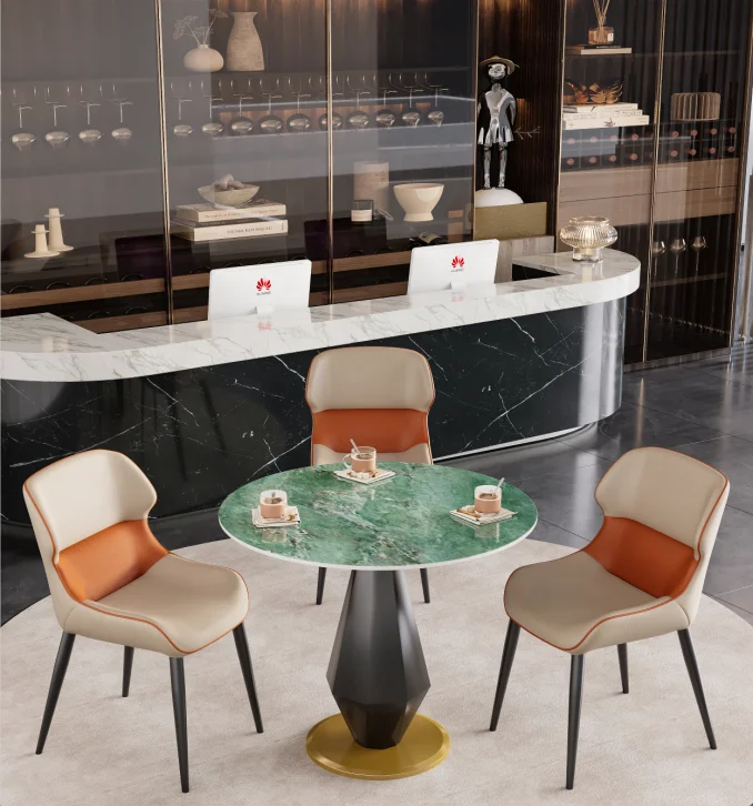 Trending Industrial Buffet Food Court Restaurant Furniture Set Metal ...