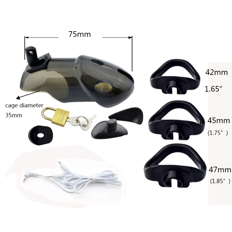 Male Chastity Devices Cock Cage Electro Shock Sex Toys For Men ...