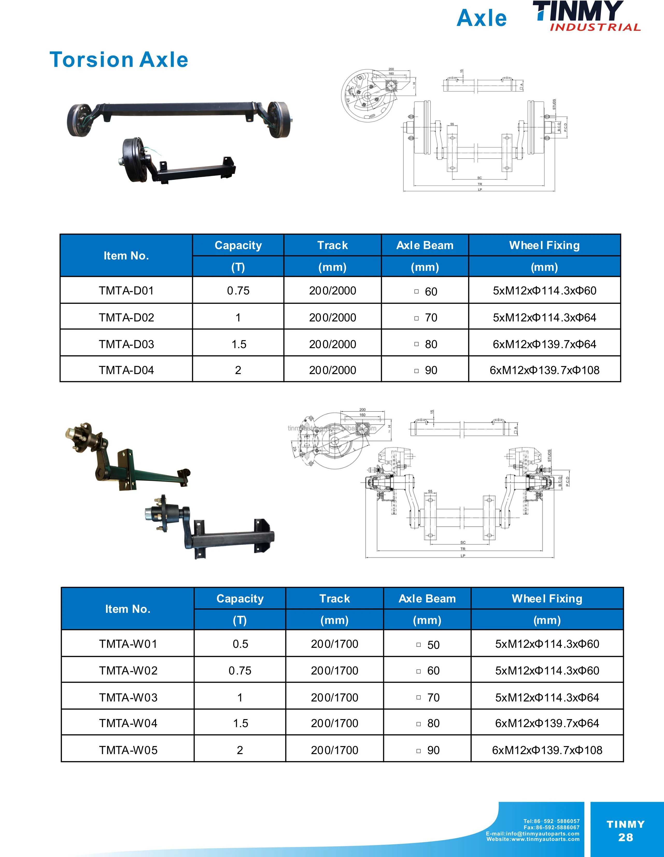 Customized Boat Agricultural Trailer Torsion Axle Heavy Duty Axle Square Beam 2000kg - Buy ...