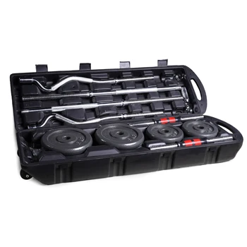 50kg 55kg Weights Dumbbells Set Gym Fitness Adjustable Barbell Dumbbell ...