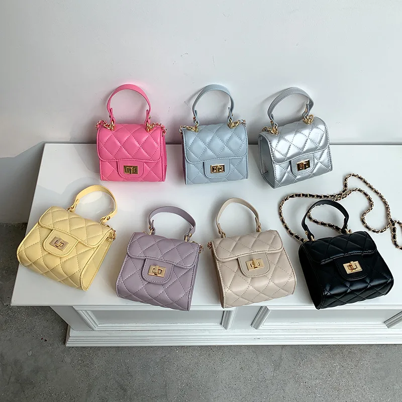 Fashion Hand Bag Women's Mini Rhombus Quilted Pu Leather Handbag ...