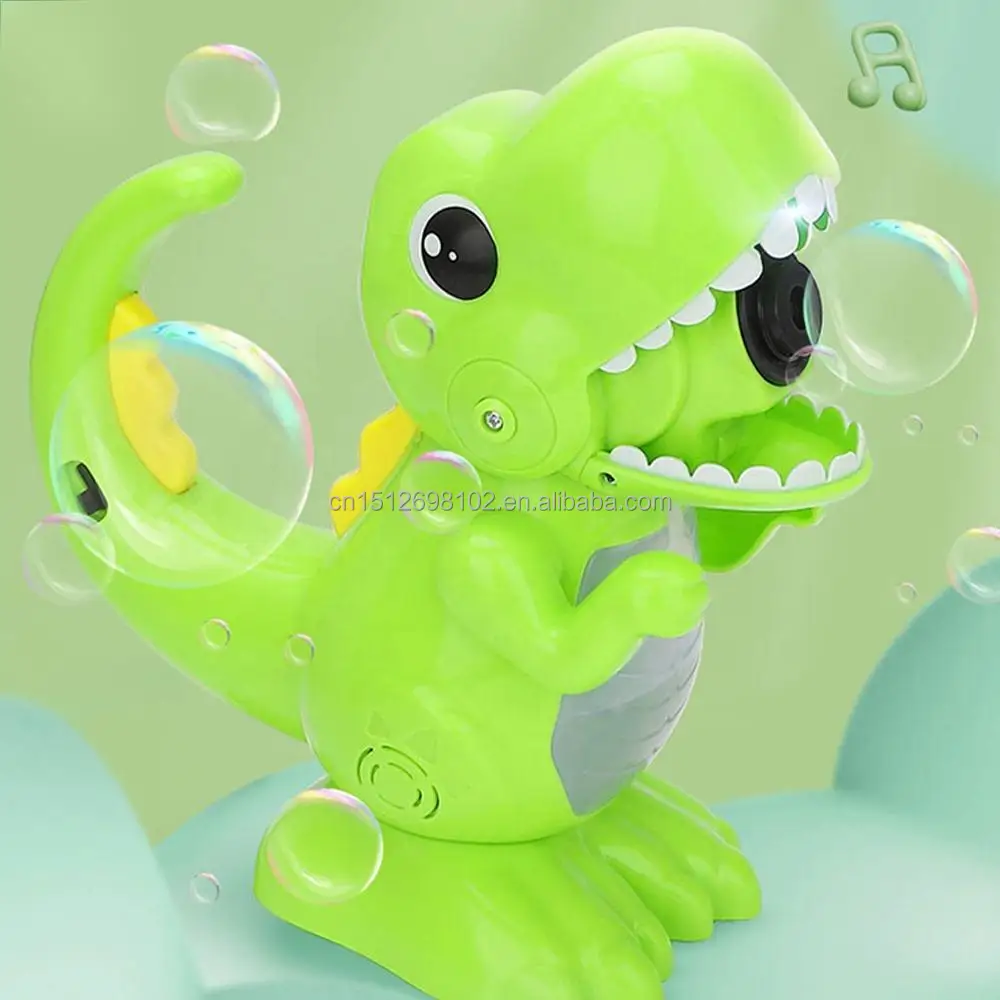 Dinosaur Bubble Blowing Toy Outdoor Automatic Blowing Bubble Set Toy Electric Dinosaur Bubble ...