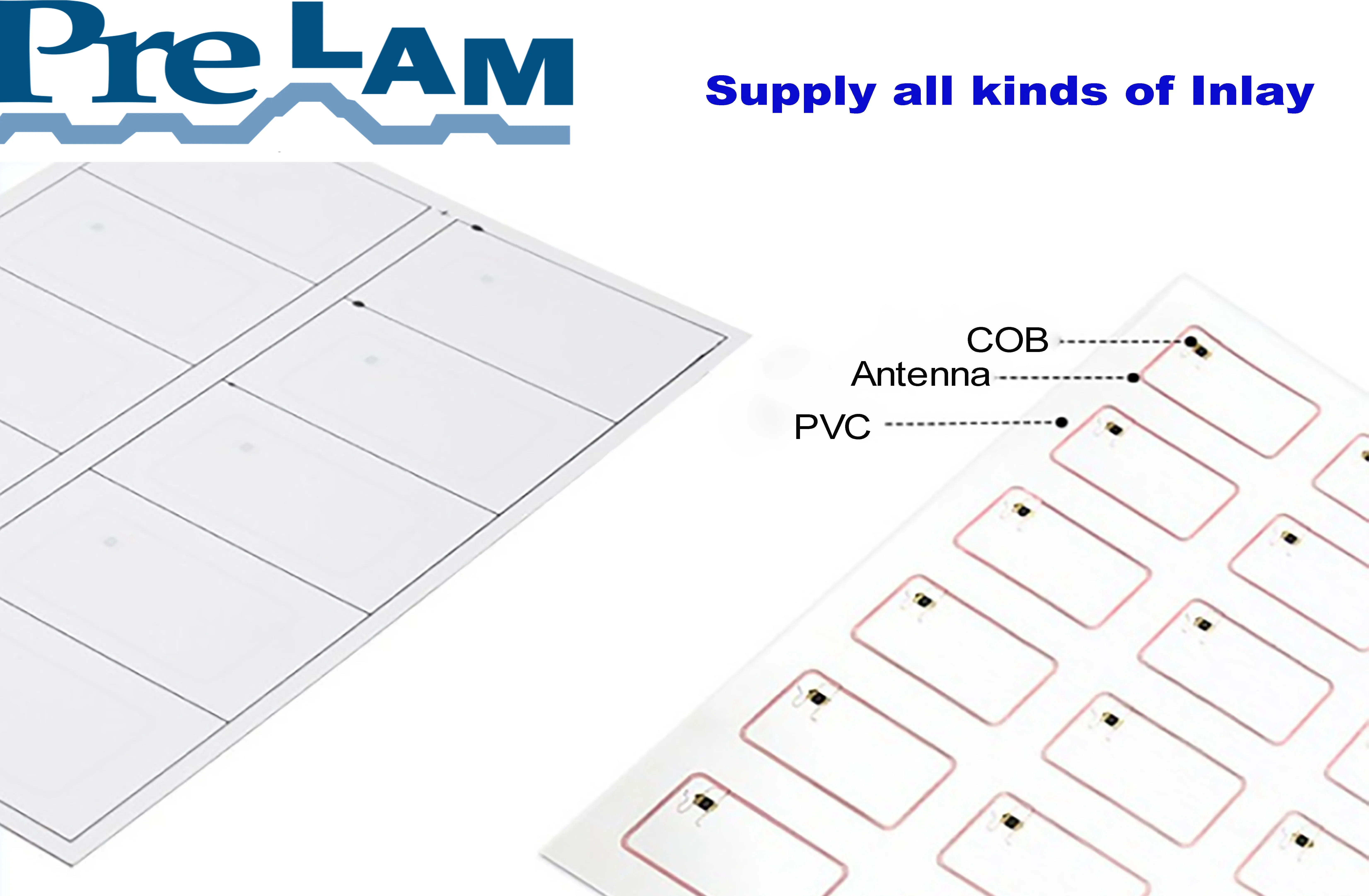 Wholesale Pvc 13.56mhz Smart Rfid Card Inlay Sheet Prelam - Buy Card ...