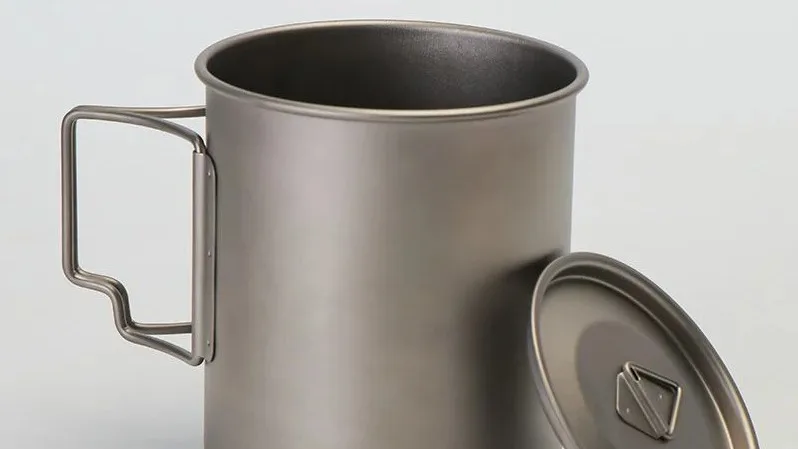 Zoomax Camping Titanium Outdoor Titanium Mug With Lid Camping Coffee ...