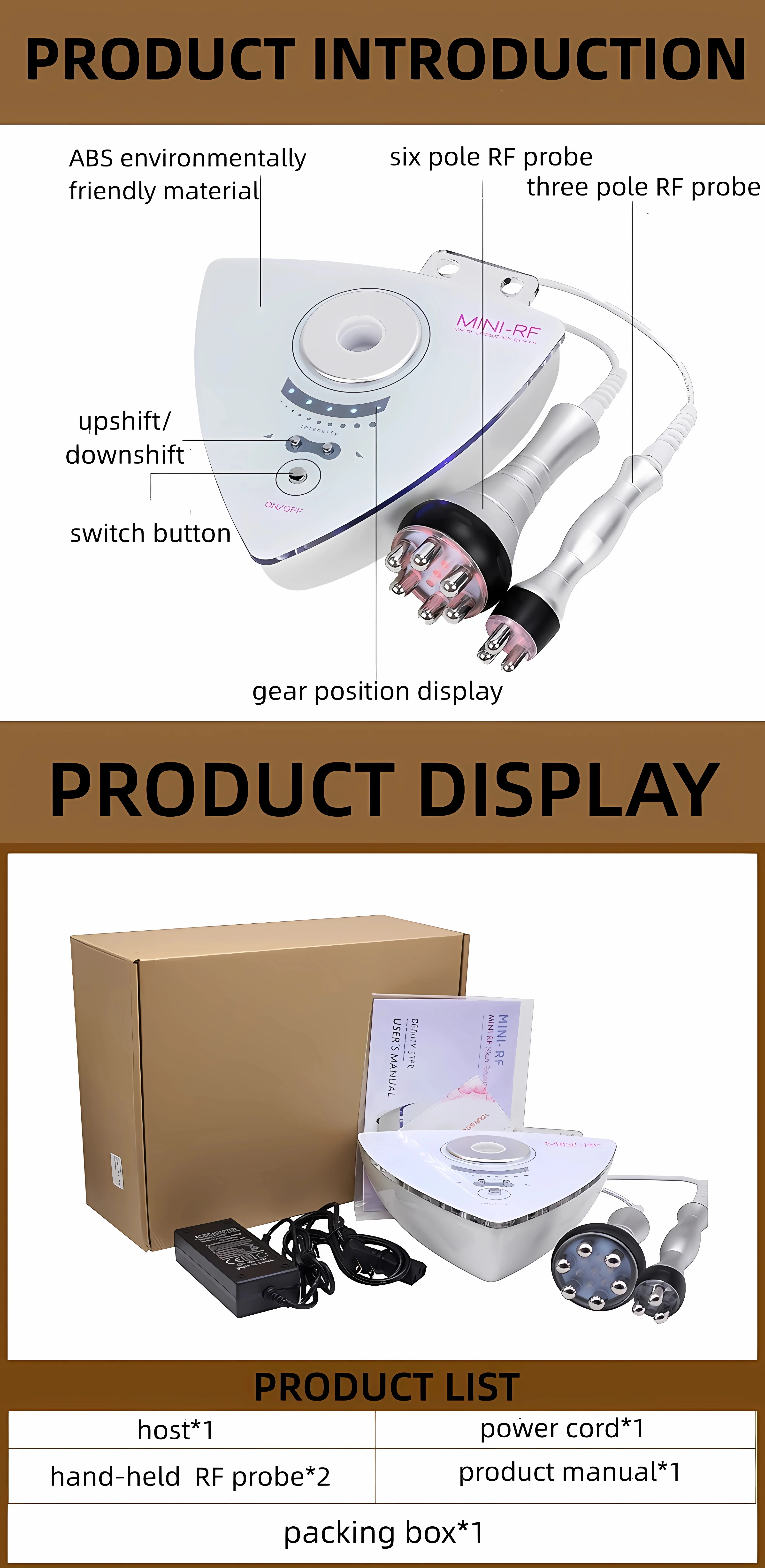 Bipolar Radiofrequency Instrument Household Electric Wave Firming ...