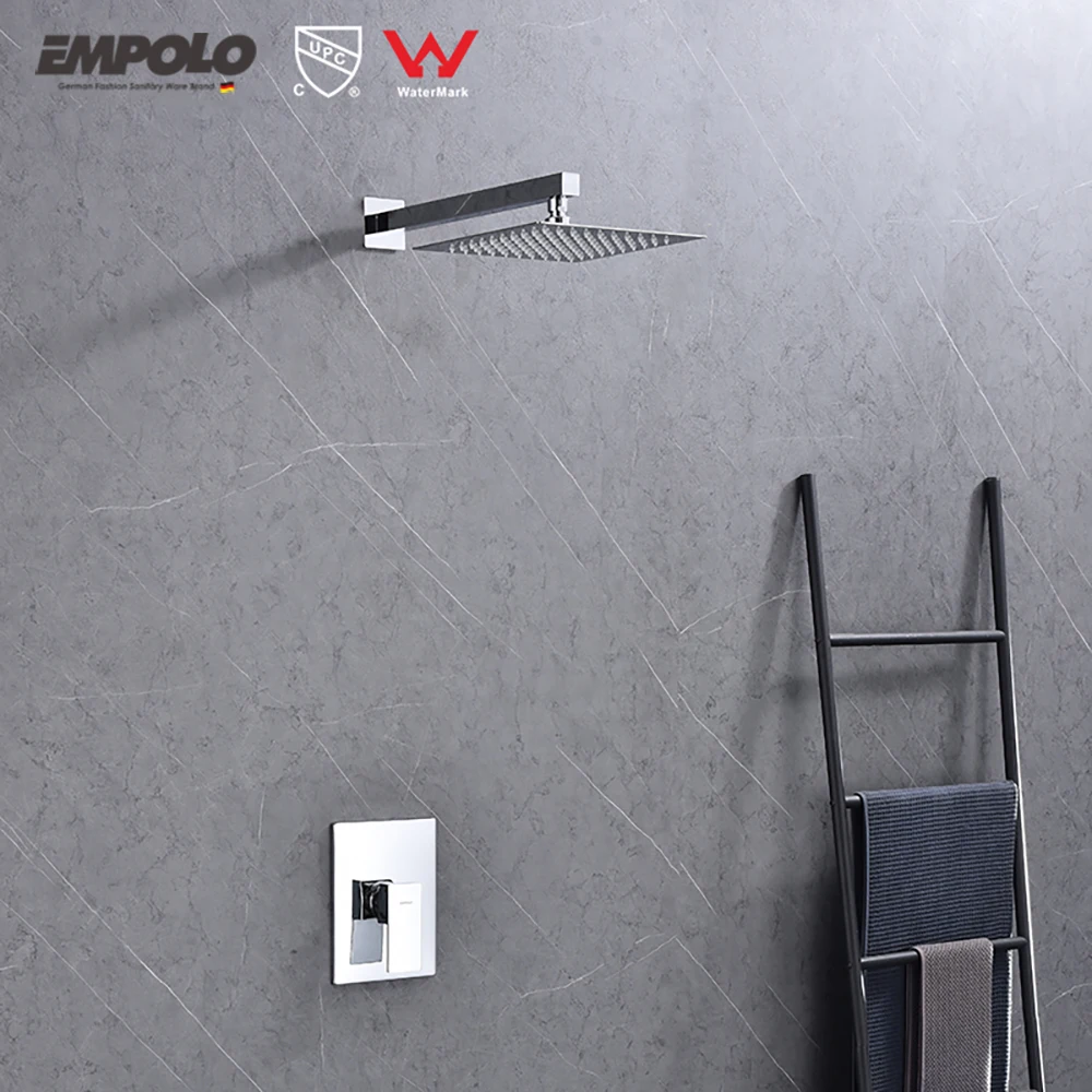 Empolo Fashion Chrome Brass Waterfall Rain Hot And Cold Bathroom Square ...