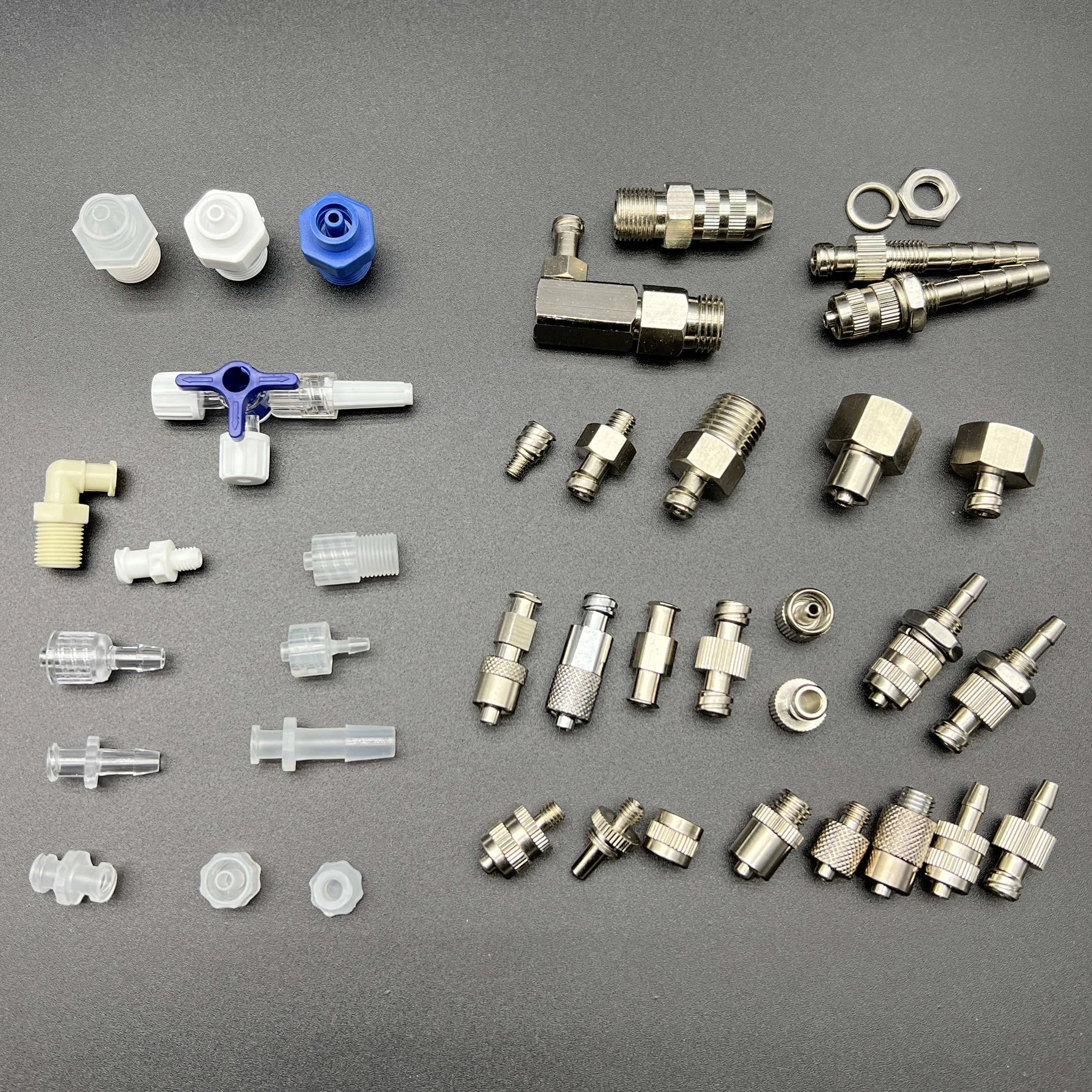 Plastic Male Female Luer Connector Barbed Luer Pipe Fittings Metal ...