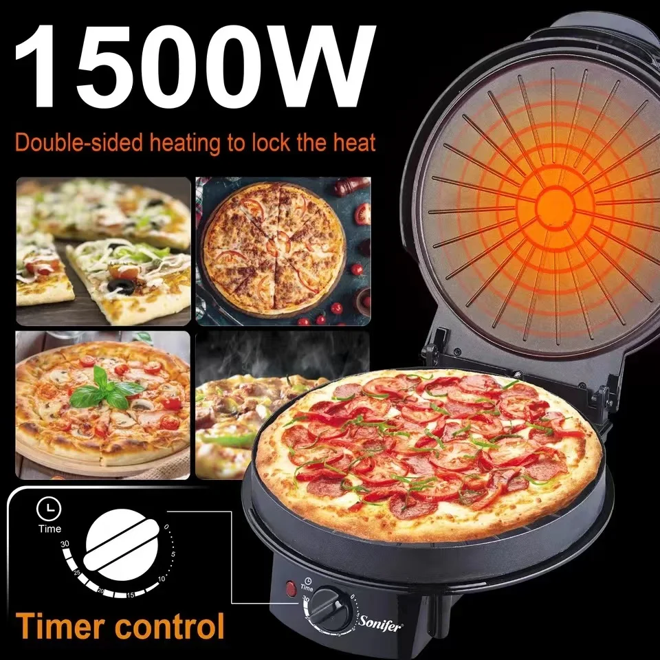 Sonifer SF-6086 - 1500W Mini Electric Pizza Maker Machine