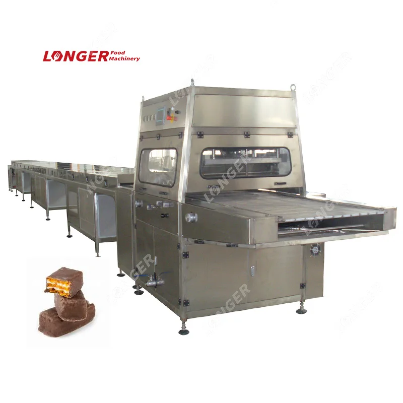 Chocolate Wafer Making Melting Chocolate Dipping Machine With Cooling ...