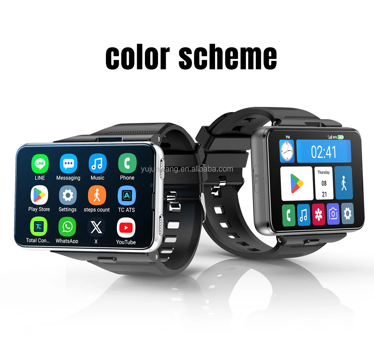 4G Smartwatch 2.88'' HD Large Touch Screen S999pro MTK6761 Detachable ...
