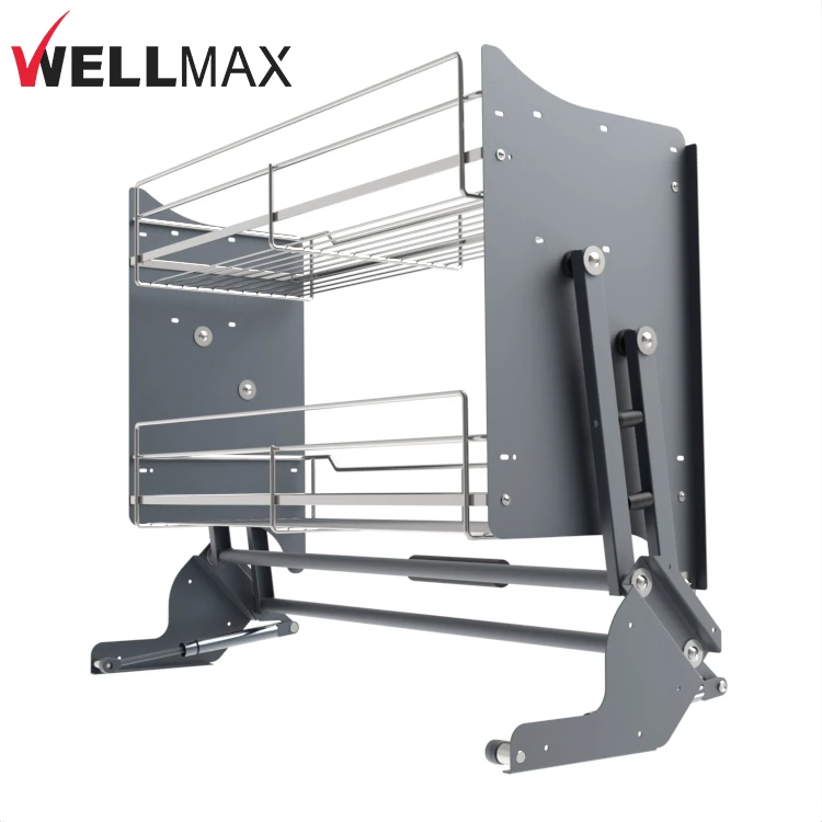 Wellmax Hydraulic Lift Pull Down Kitchen Shelf Hardware Accessories ...